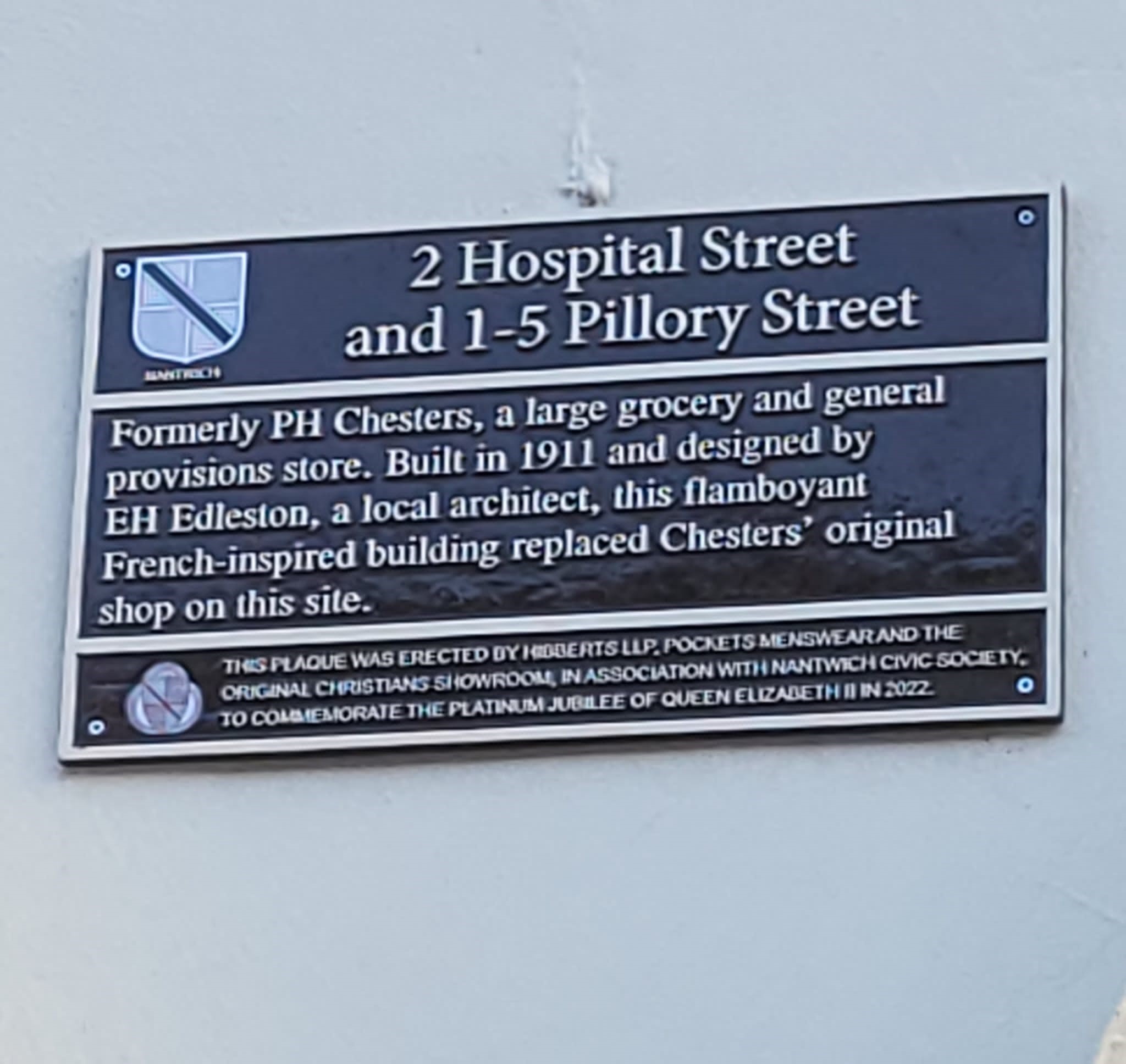 Commemorative Plaque - Hibberts Solicitors